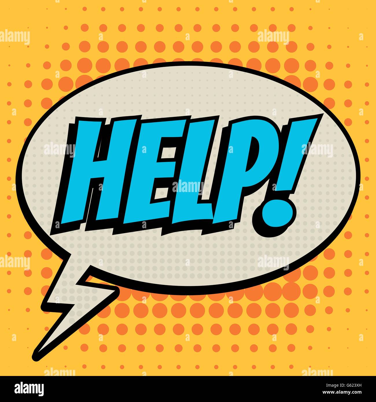 Help comic hi-res stock photography and images - Alamy