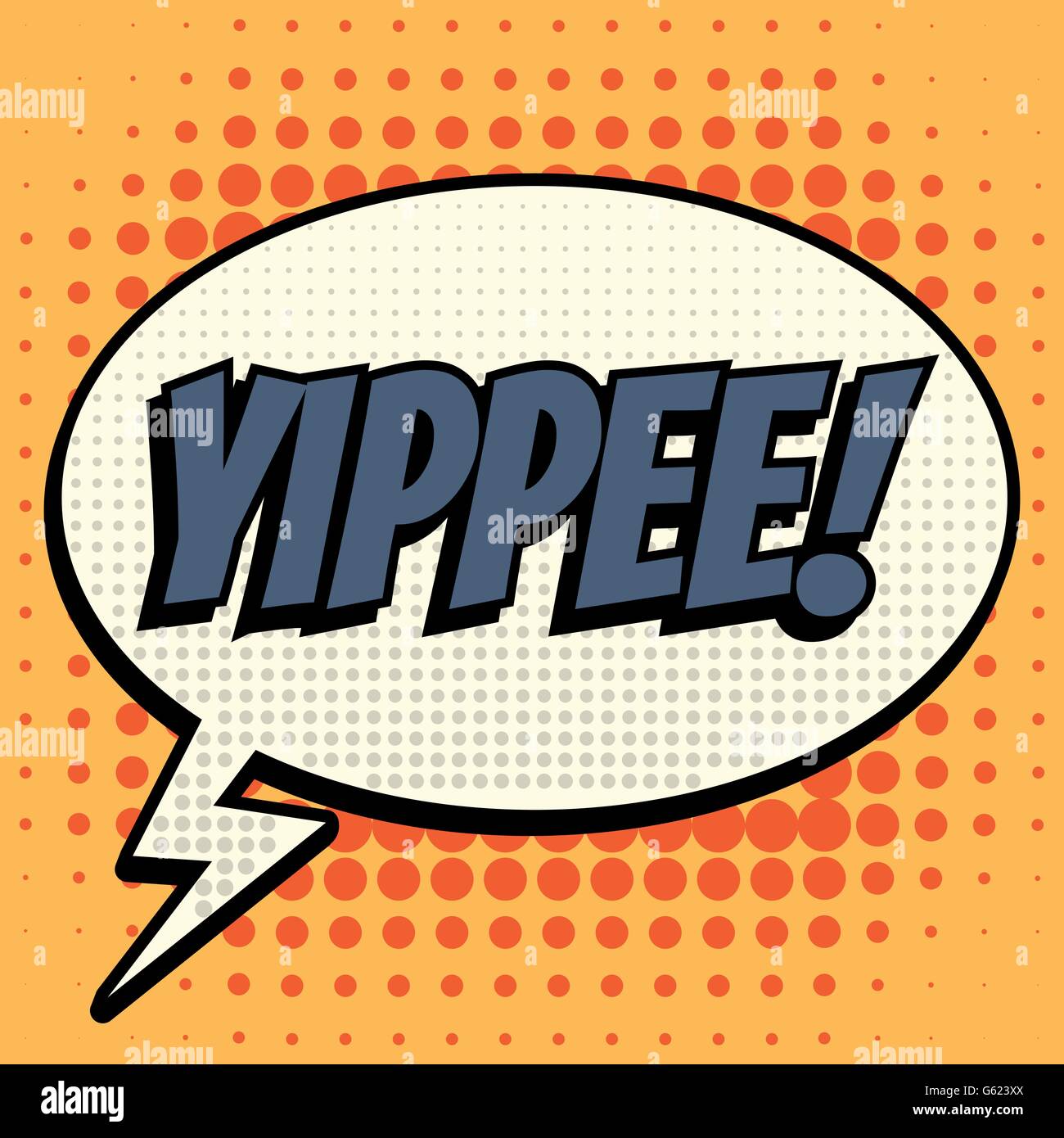 Yippee comic book bubble text retro style Stock Vector Image & Art - Alamy