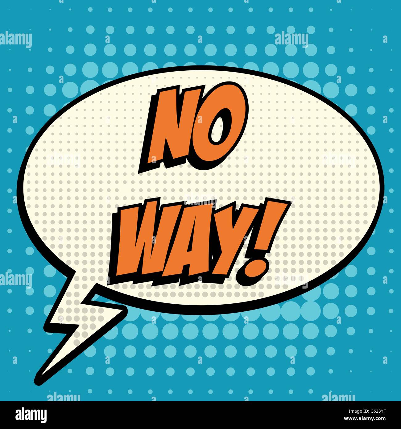 No way comic book bubble text retro style Stock Vector Image & Art - Alamy