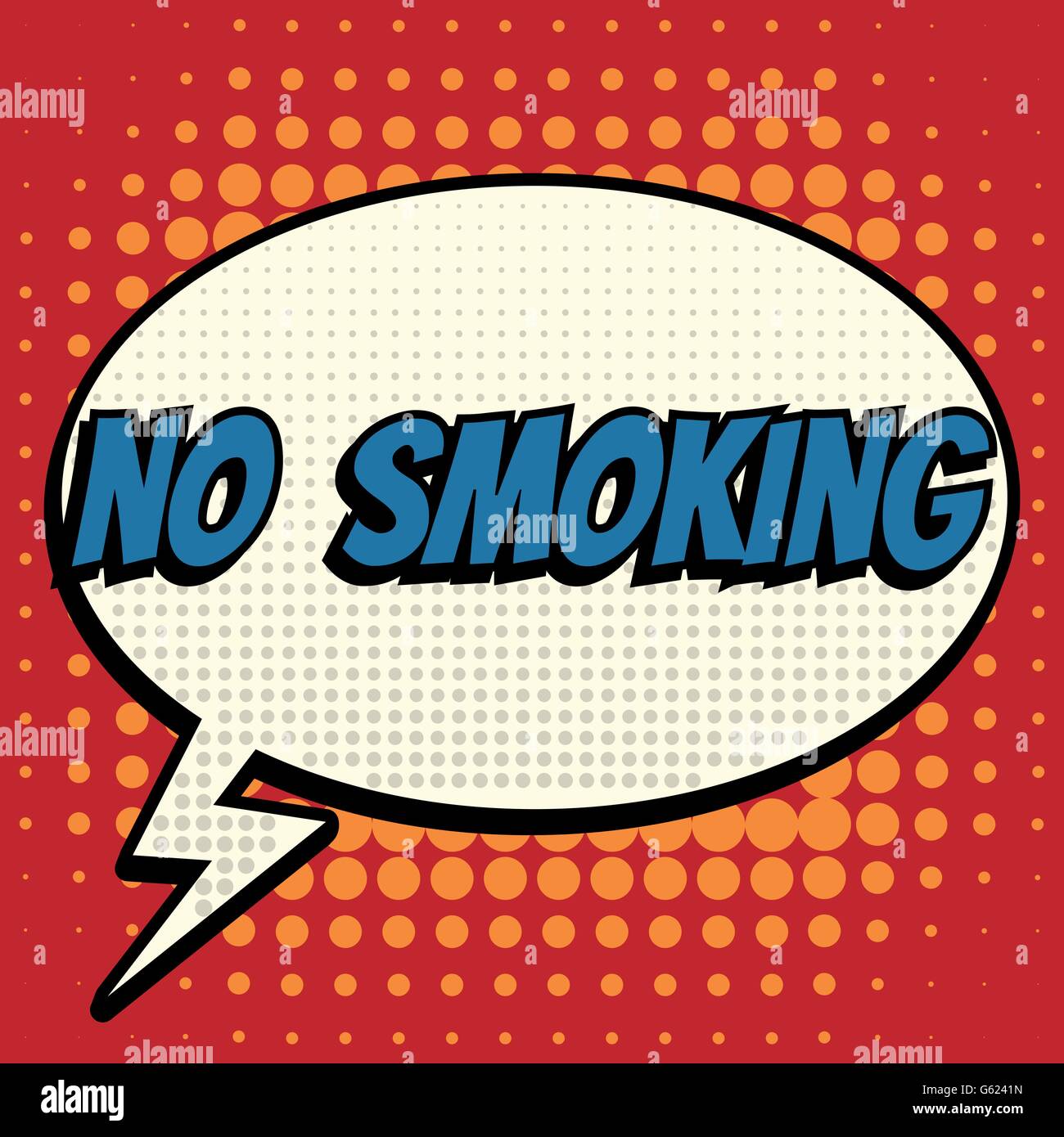 No smoking comic book bubble text retro style Stock Vector Image & Art ...