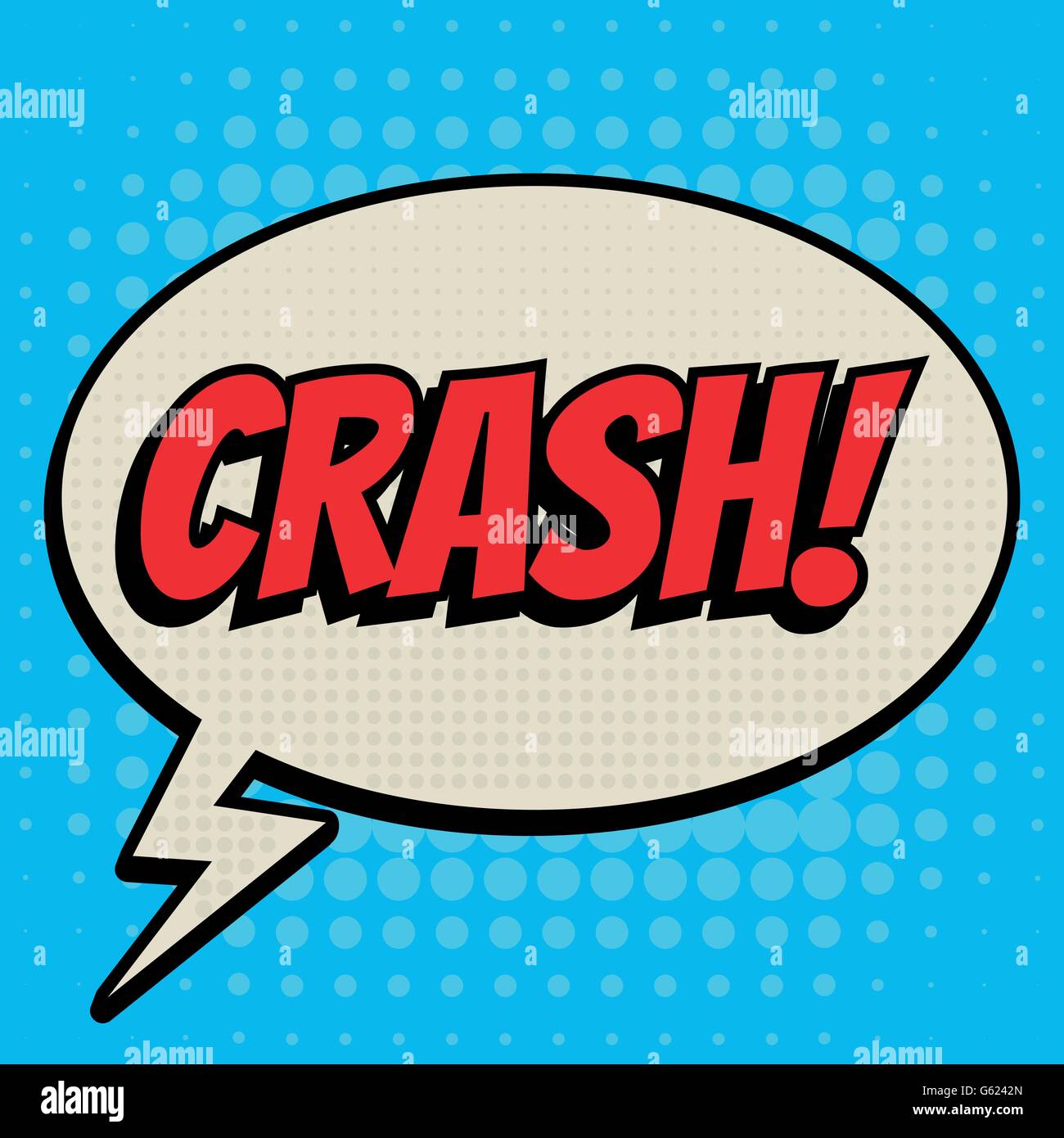 Crash comic book bubble text retro style Stock Vector Image & Art - Alamy
