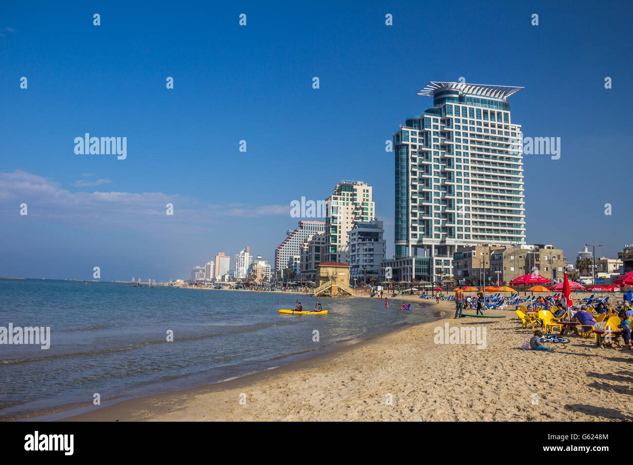Israel beach shore coastline skyline hi-res stock photography and ...