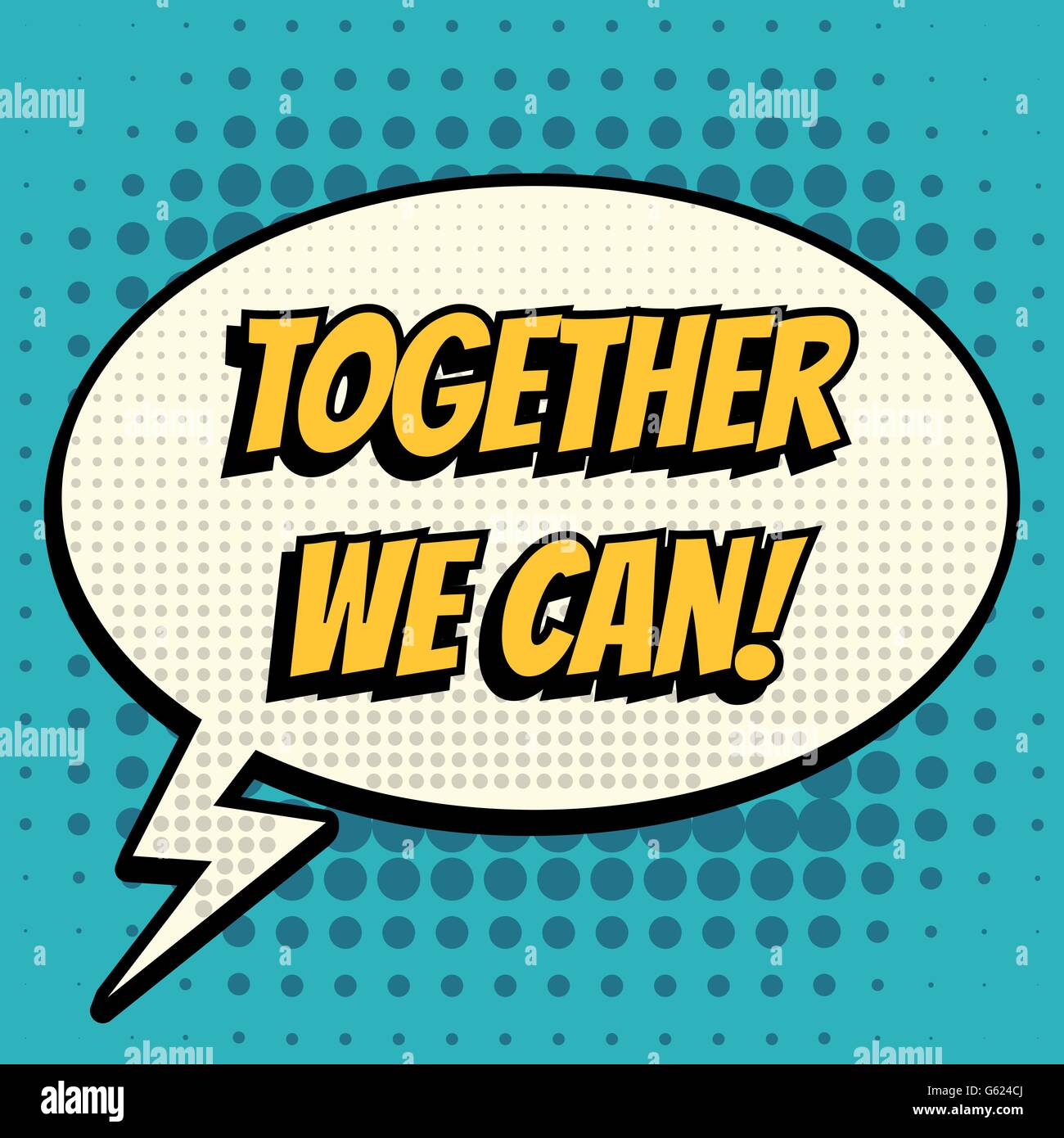 Teamwork comic book style hi-res stock photography and images - Alamy