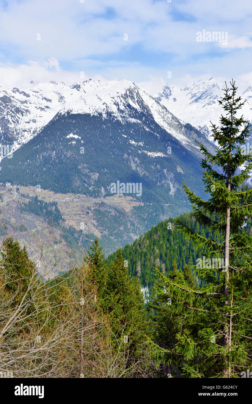 Snow capped mountains in French Alps Stock Photo - Alamy