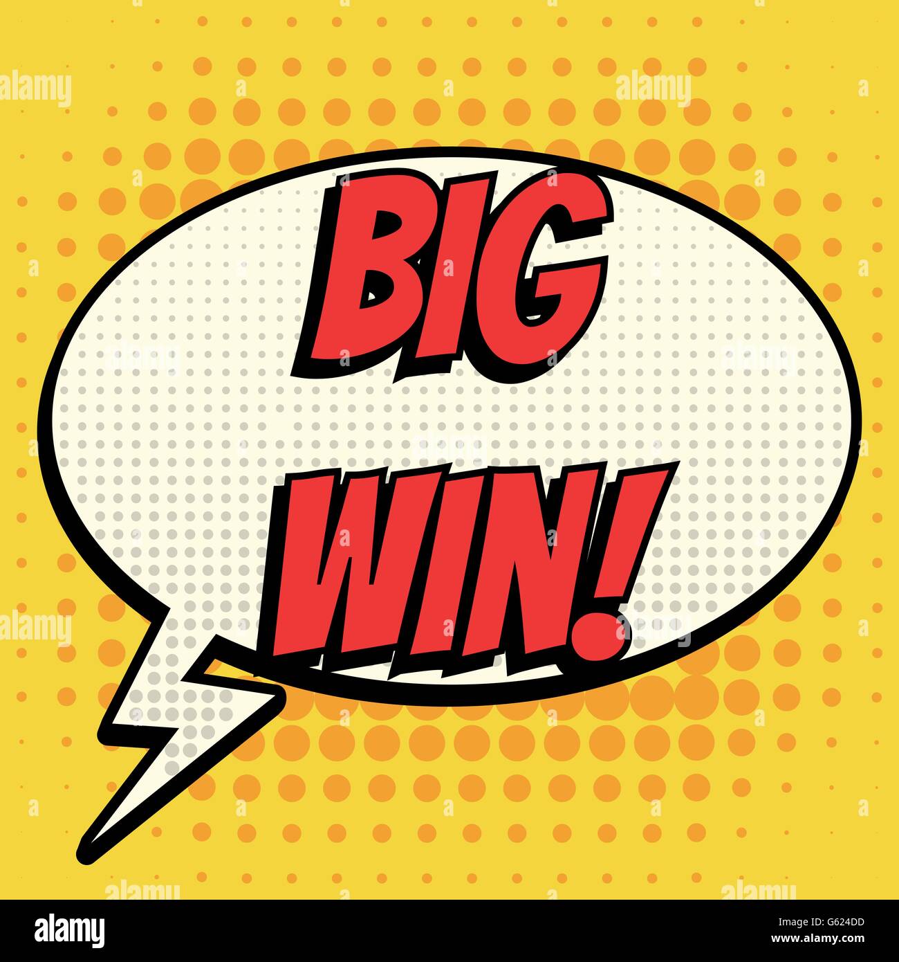 Win comic bubble cartoon game Stock Vector Images - Alamy