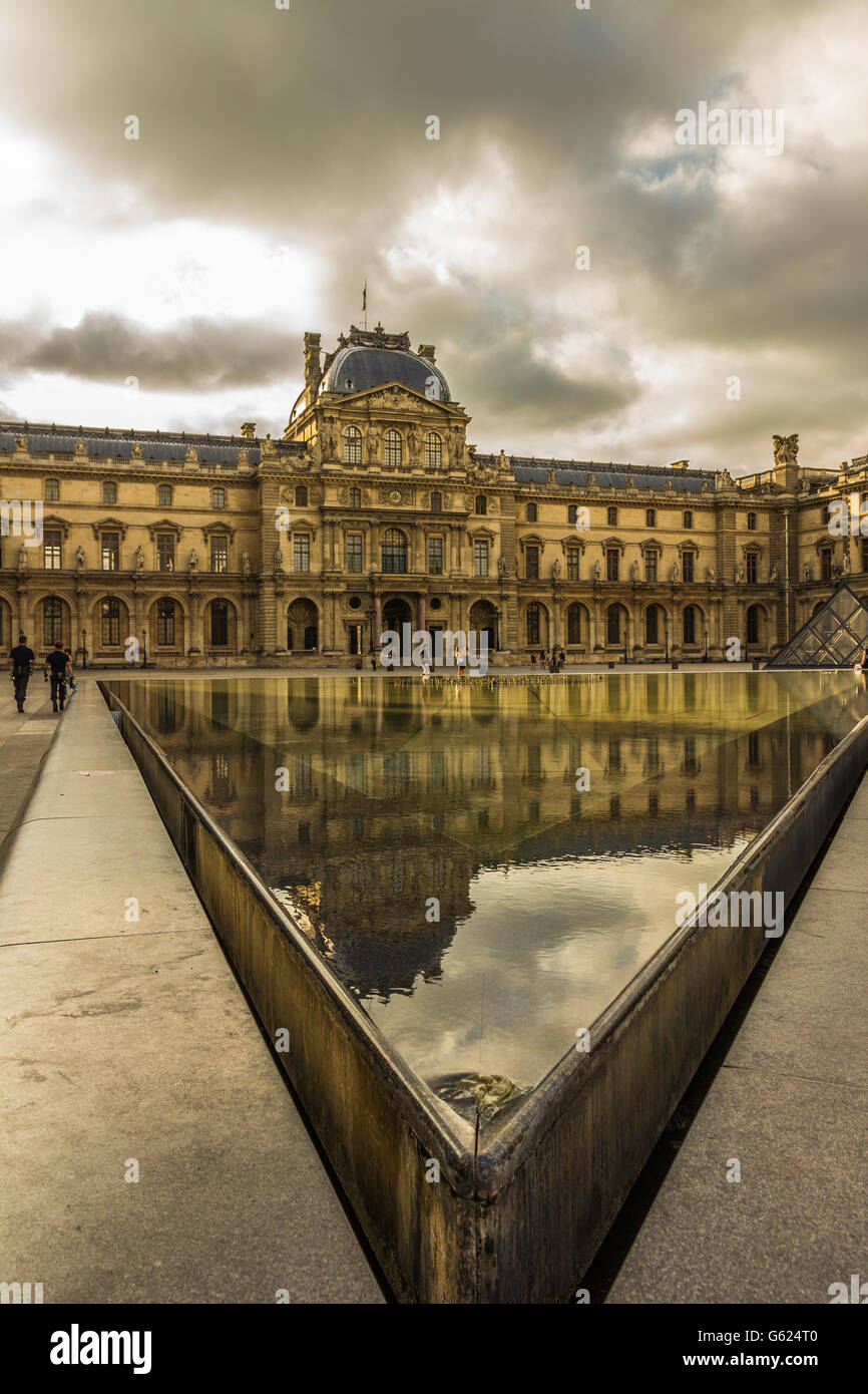 Facade of Louvre Museum Stock Photo - Alamy