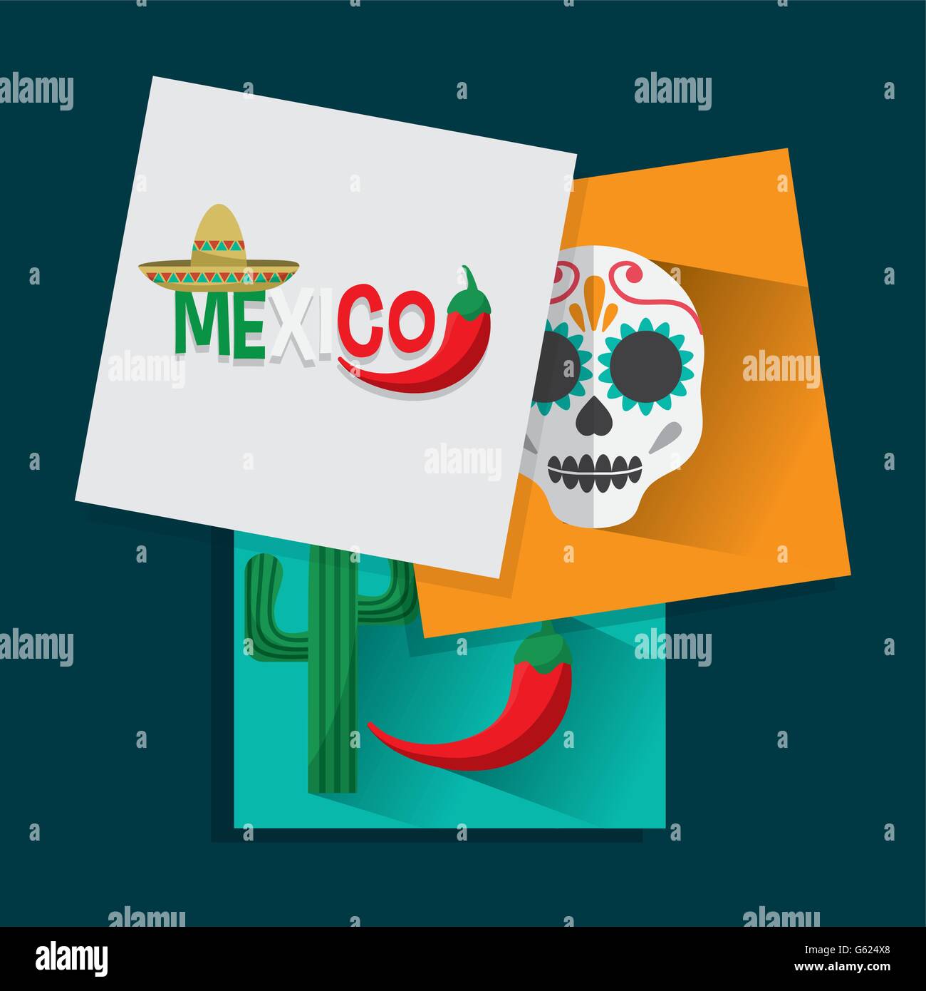 Mexico landmarks design Stock Vector Image & Art - Alamy