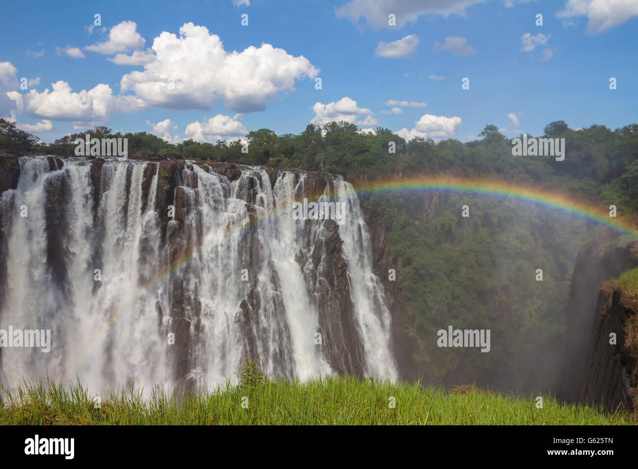 Victoria Falls rainbow in Zambia Stock Photo - Alamy