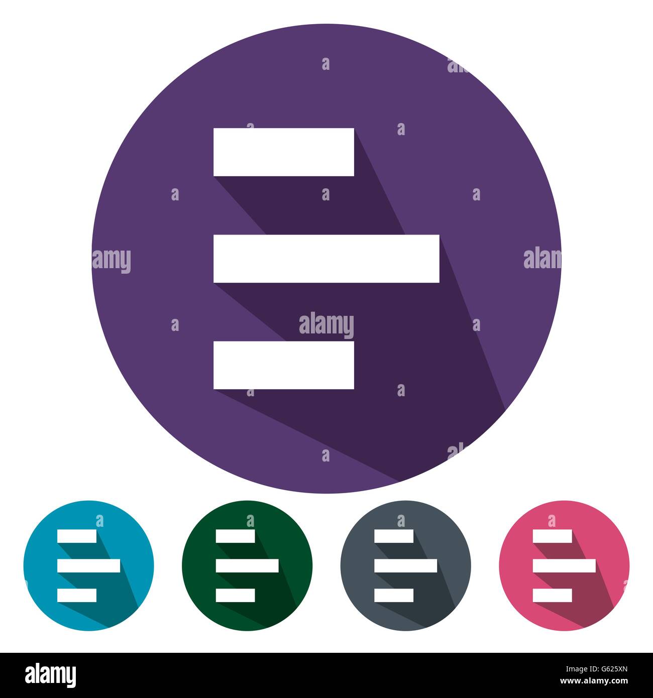 Left alignment vector vectors hi-res stock photography and images - Alamy