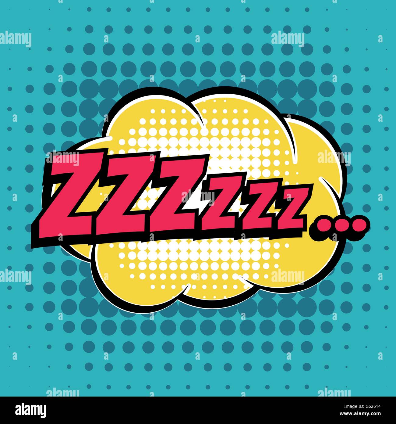 Zzz comic book bubble text retro style Stock Vector Image & Art - Alamy