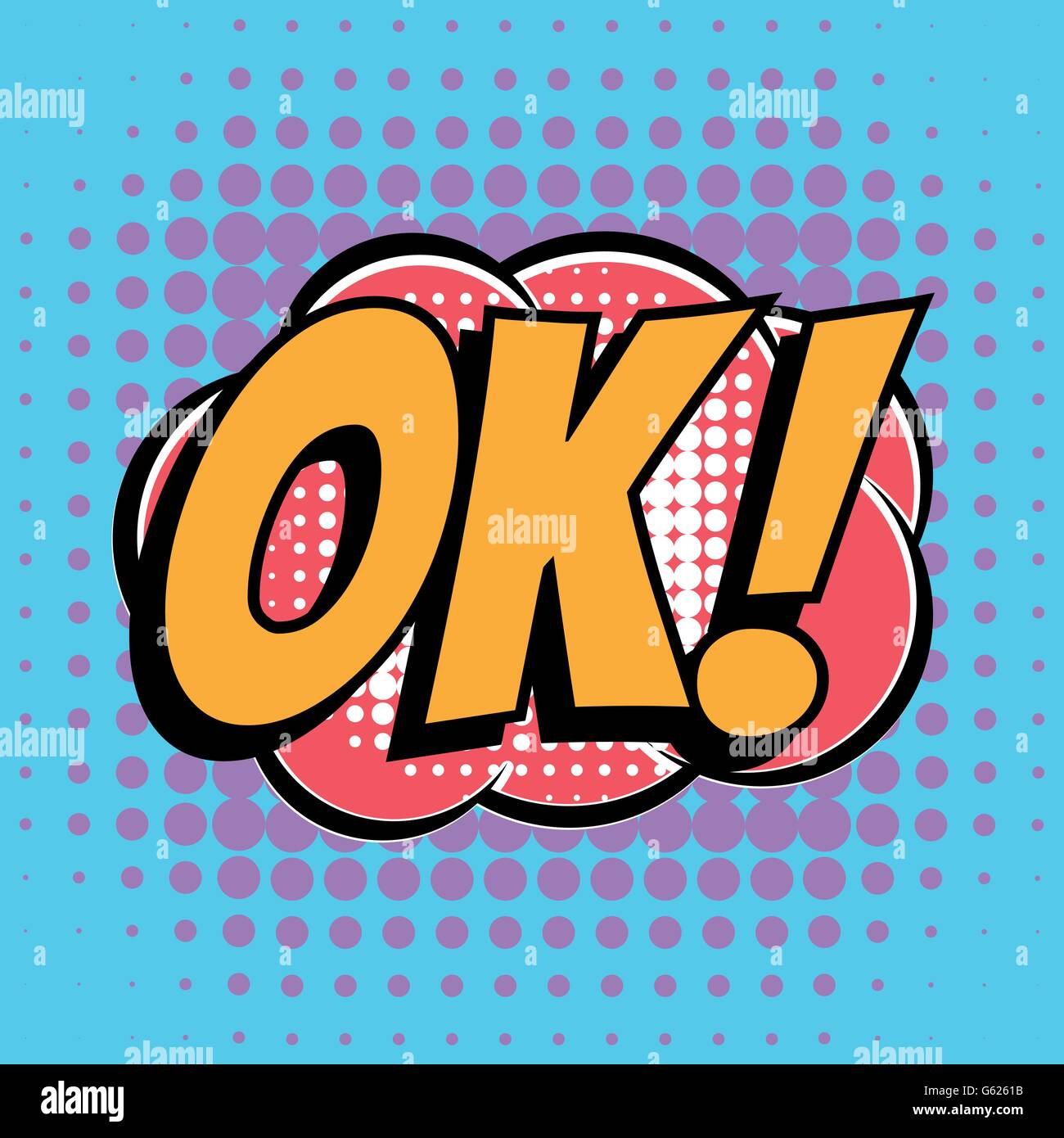 Comic text ok pop art Stock Vector Images - Alamy