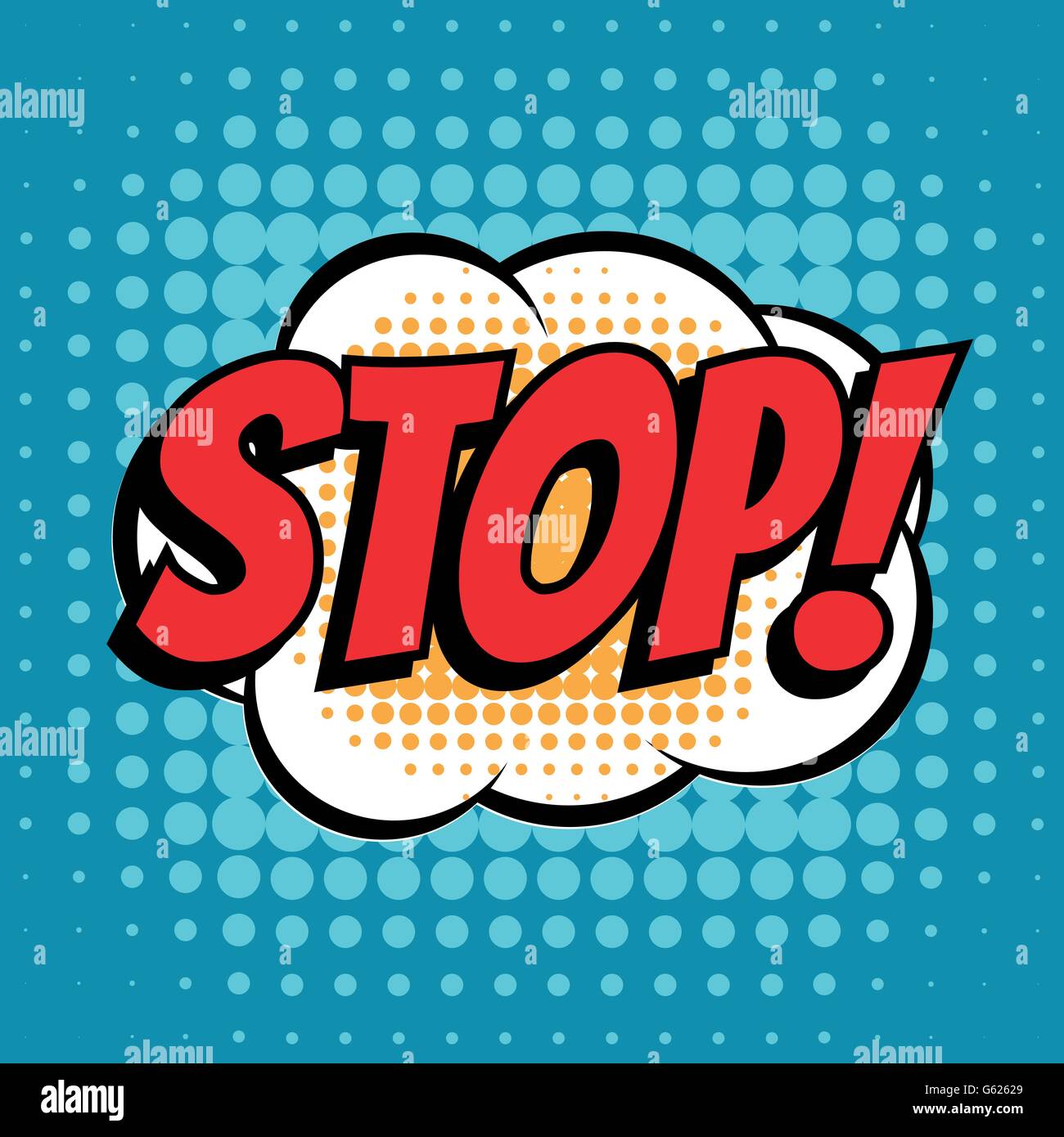 Stop comic book bubble text retro style Stock Vector Image & Art - Alamy