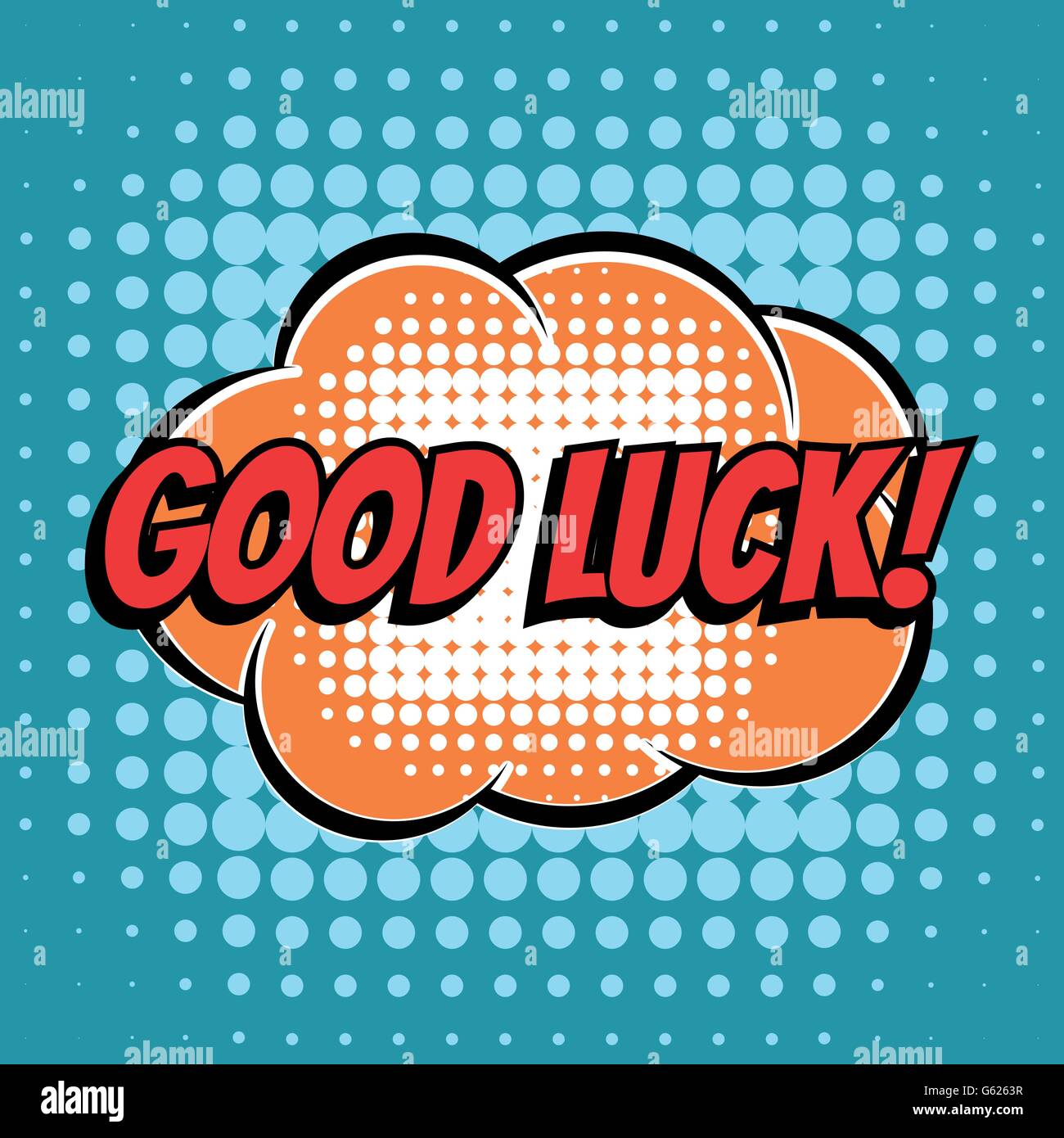 Good luck comic book bubble text retro style Stock Vector Image & Art ...