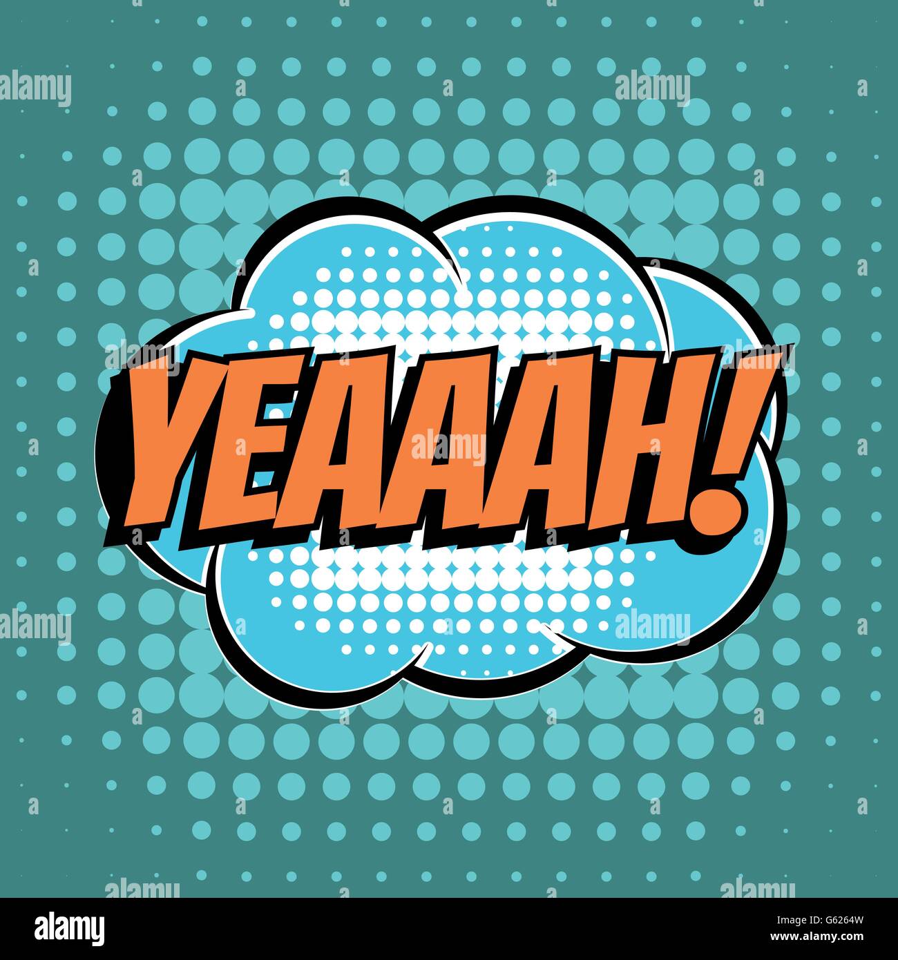 Yeaaah comic book bubble text retro style Stock Vector Image & Art - Alamy