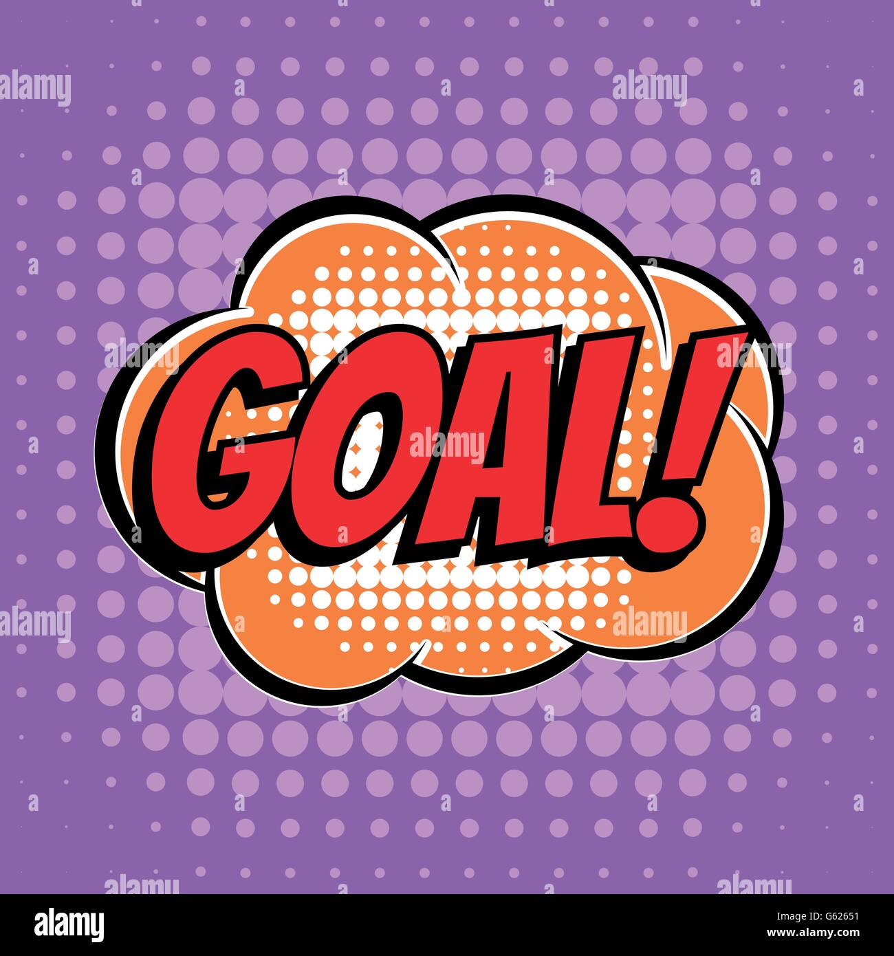 Goal comic book bubble text retro style Stock Vector Image & Art - Alamy