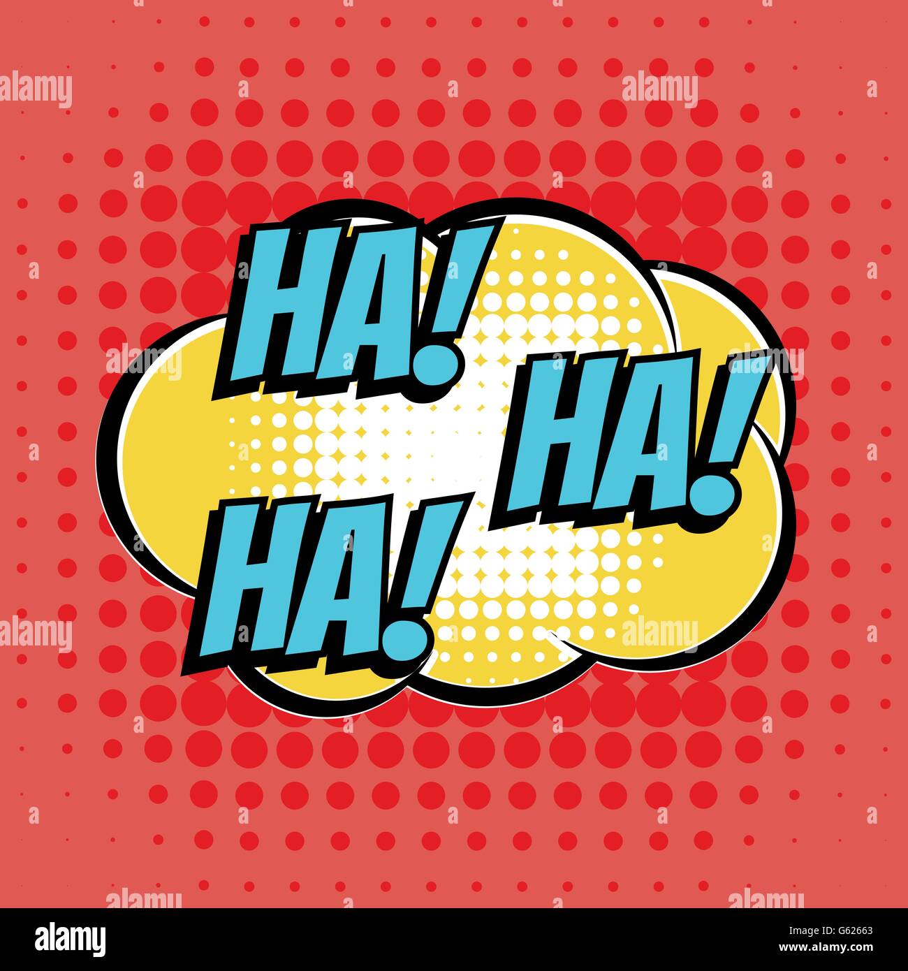 Ha comic book bubble text retro style Stock Vector Image & Art - Alamy