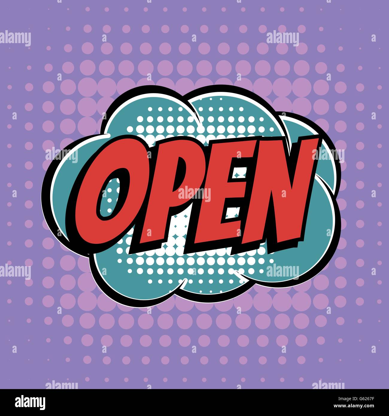 Open comic book bubble text retro style Stock Vector Image & Art - Alamy