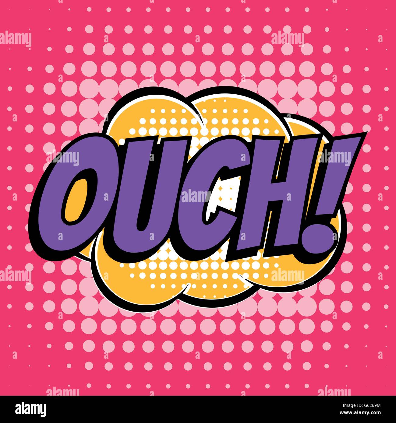 Bubble Pop Art Ouch Design High Resolution Stock Photography and Images ...