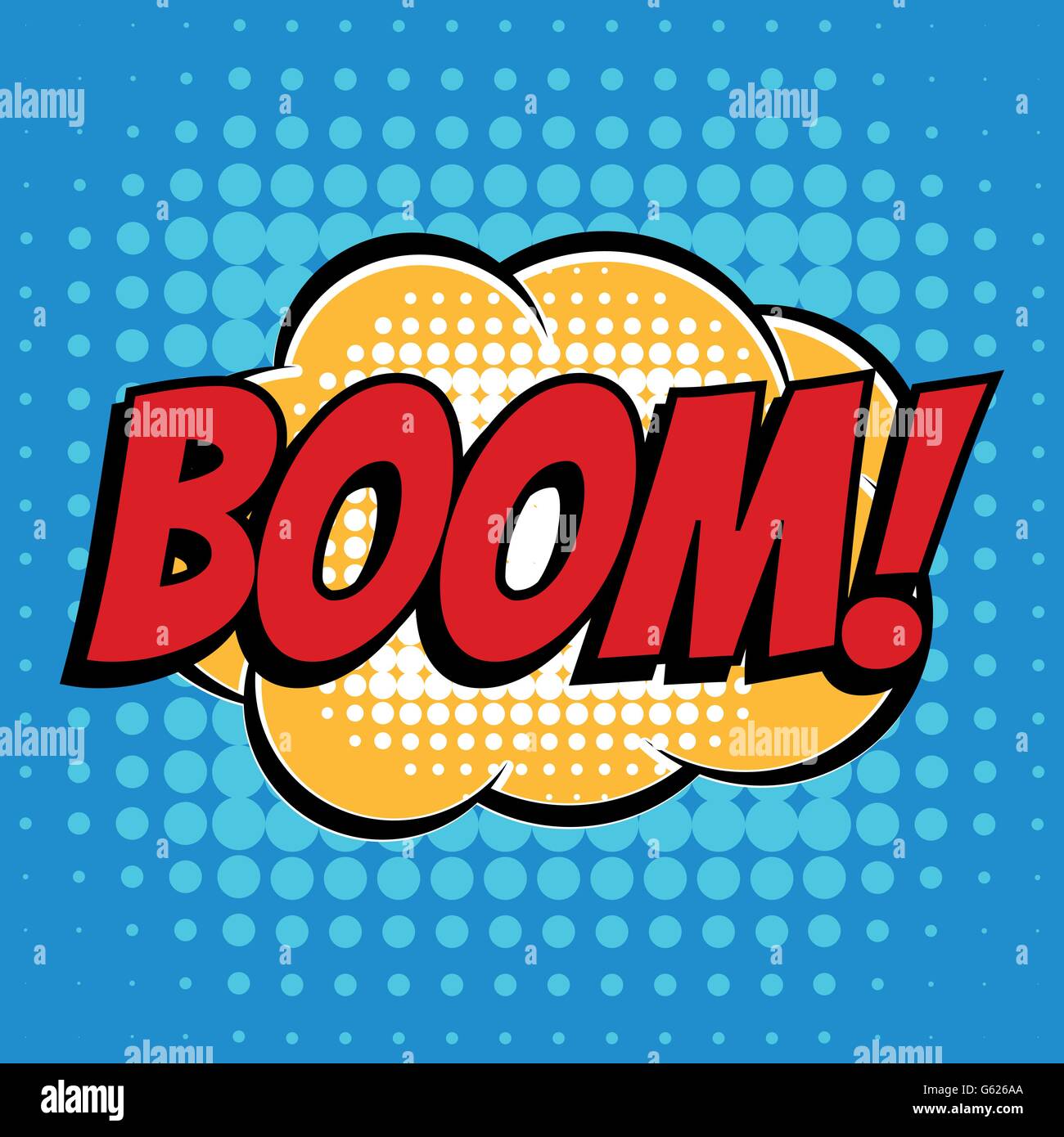 Boom comic book bubble text retro style Stock Vector Image & Art - Alamy