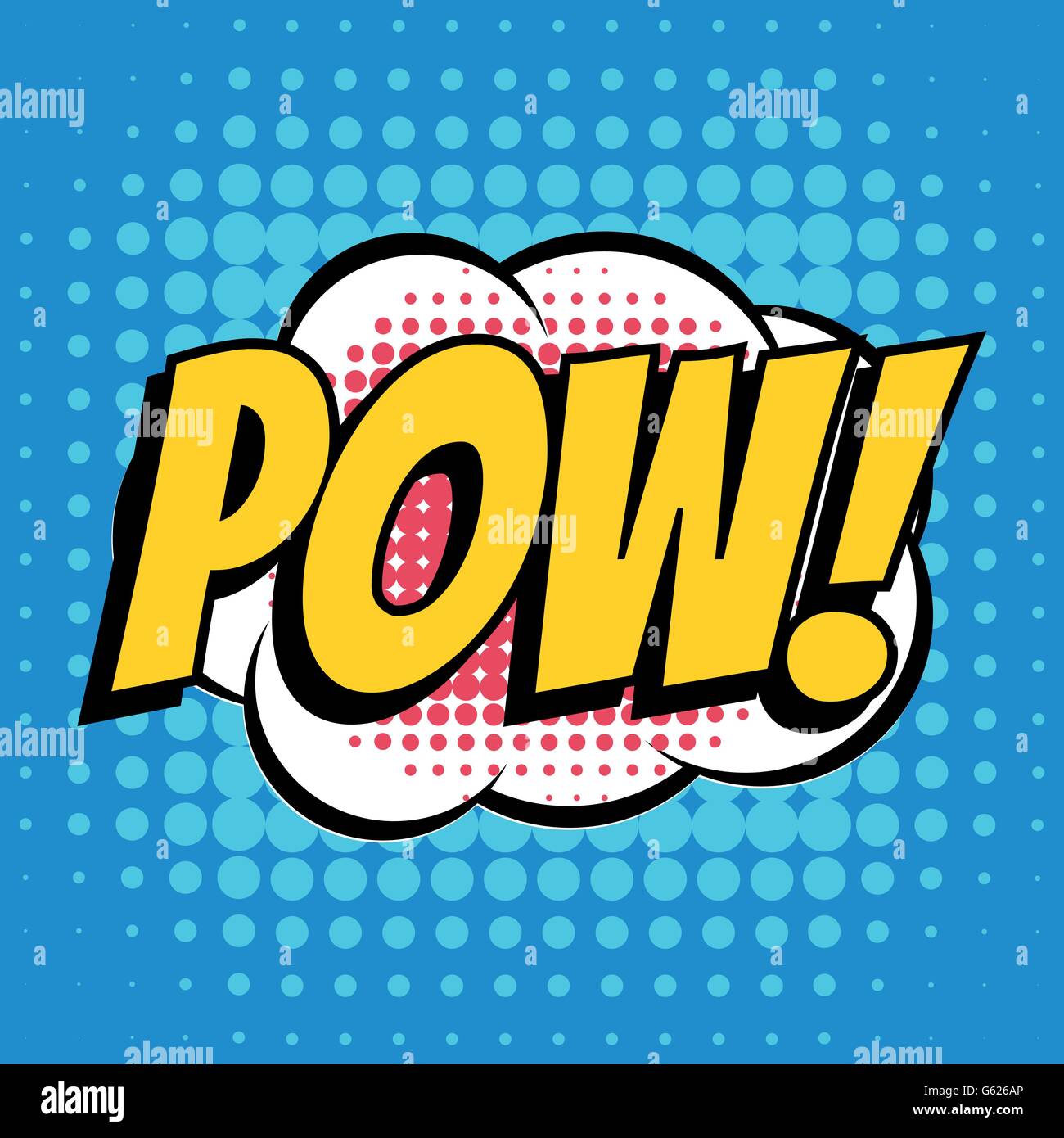 Pow comic book bubble text retro style Stock Vector Image & Art - Alamy
