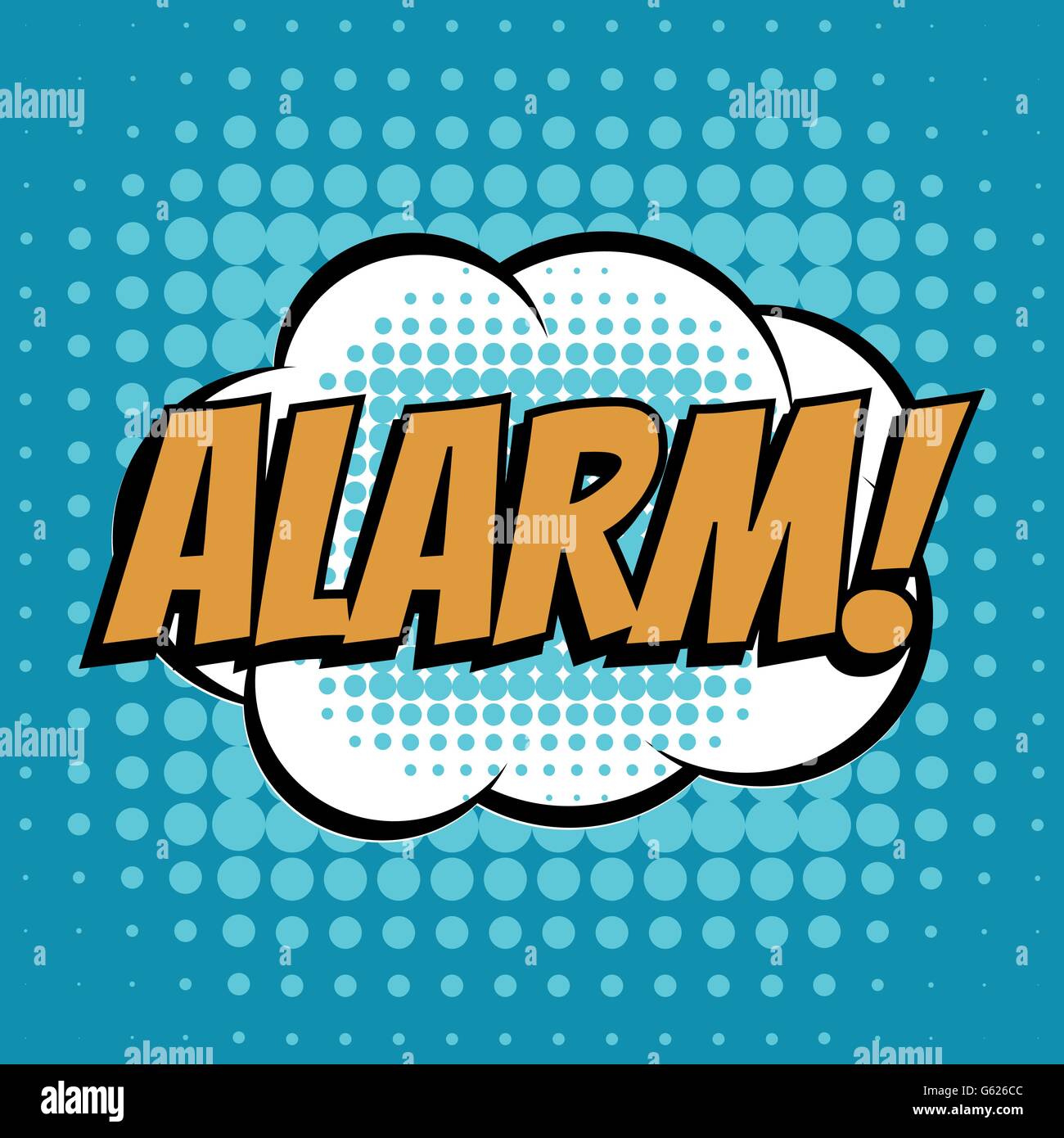 Alarm comic book bubble text retro style Stock Vector Image & Art - Alamy