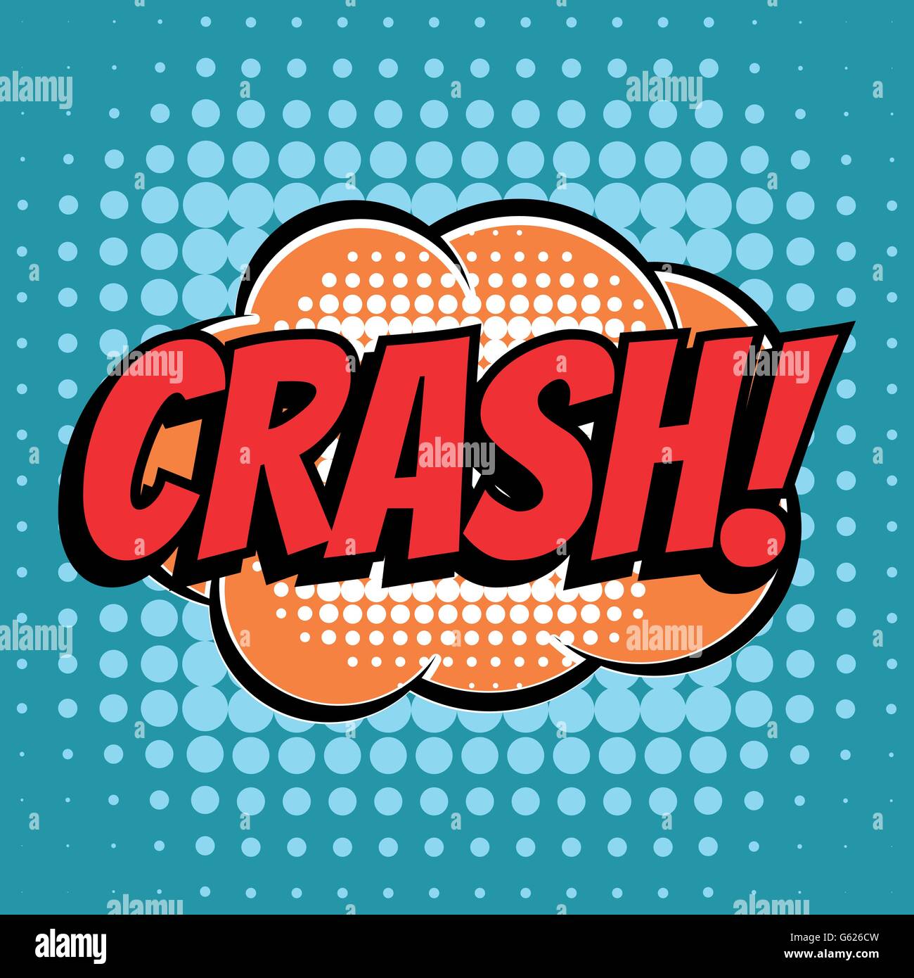 Crash comic book bubble text retro style Stock Vector Image & Art - Alamy