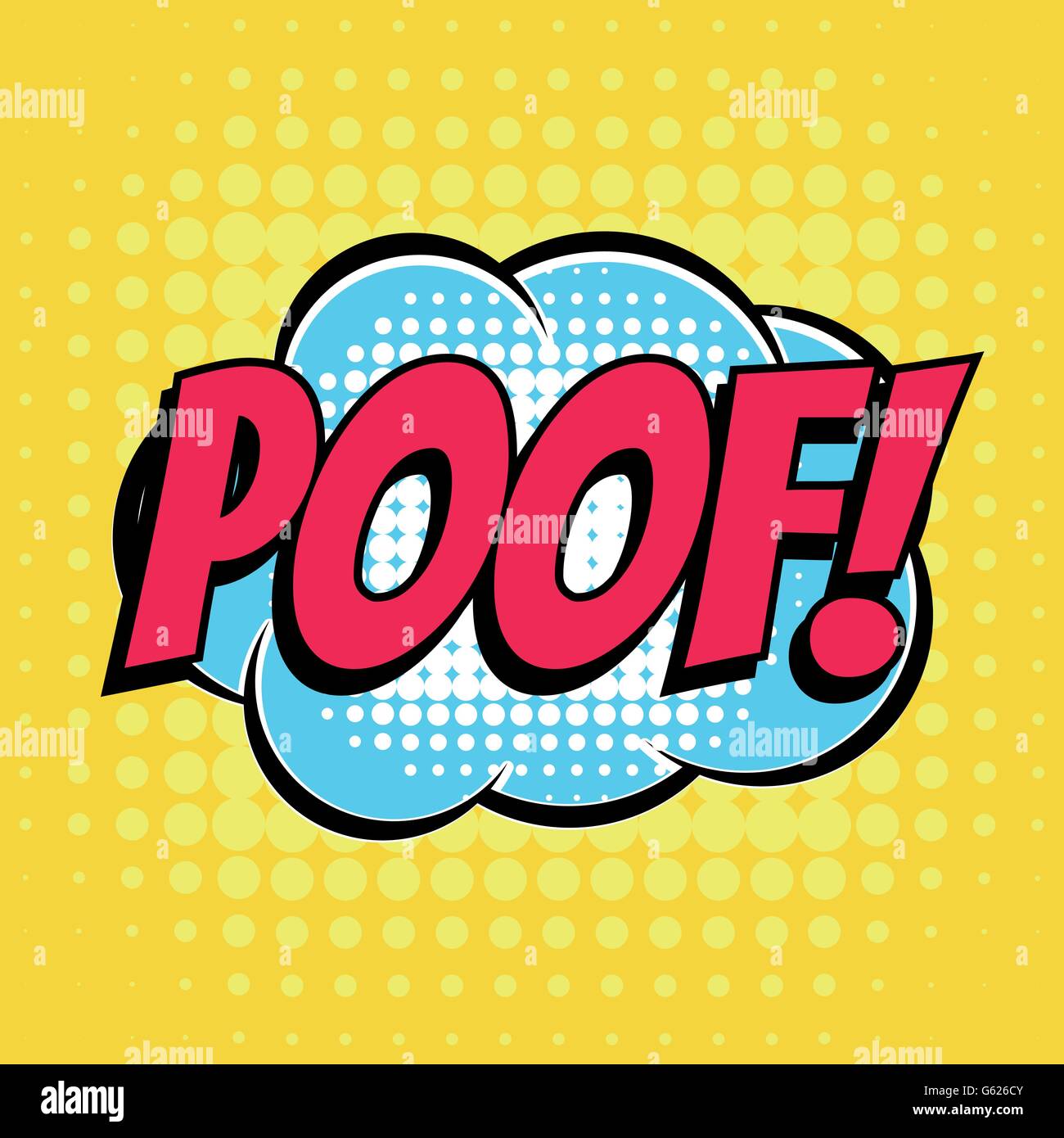 Poof comic book bubble text retro style Stock Vector Image & Art - Alamy