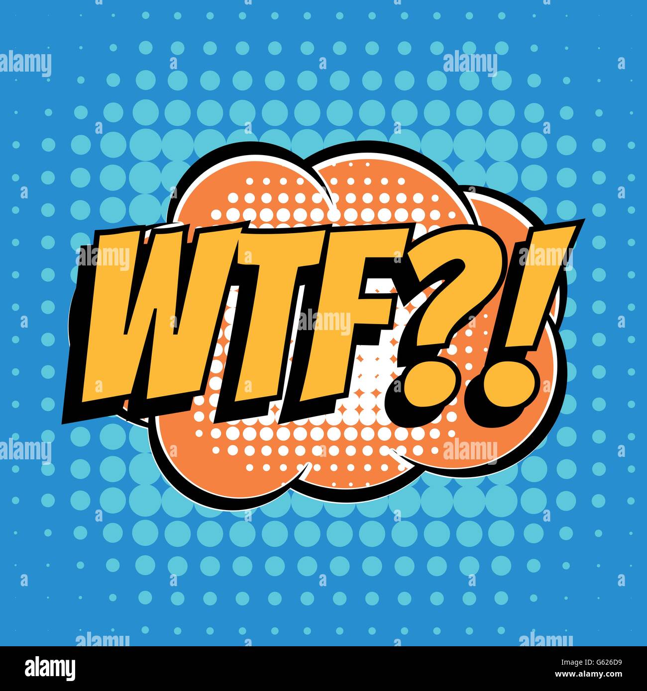 Wtf comic book bubble text retro style Stock Vector Image & Art - Alamy