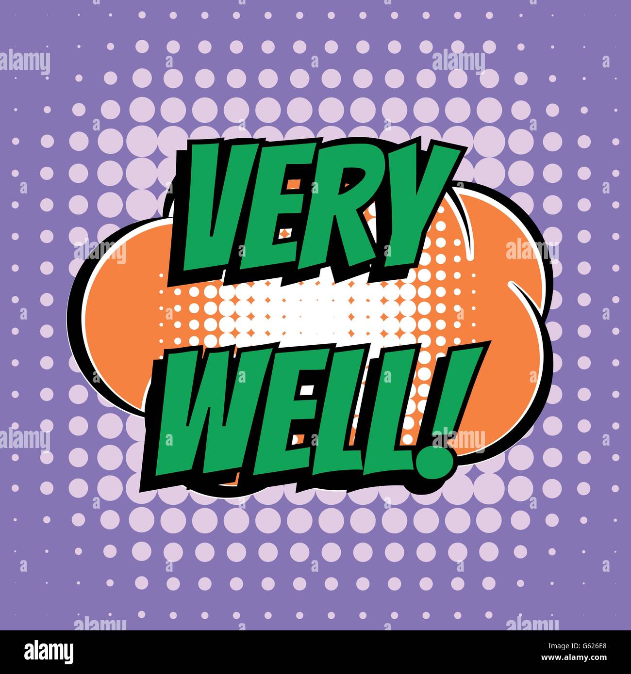 Very well comic book bubble text retro style Stock Vector Image & Art ... Very well comic book bubble text retro style Stock Vector Image & Art ...
