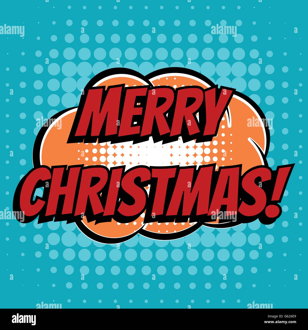 Merry christmas comic bubble text Stock Vector Images - Alamy