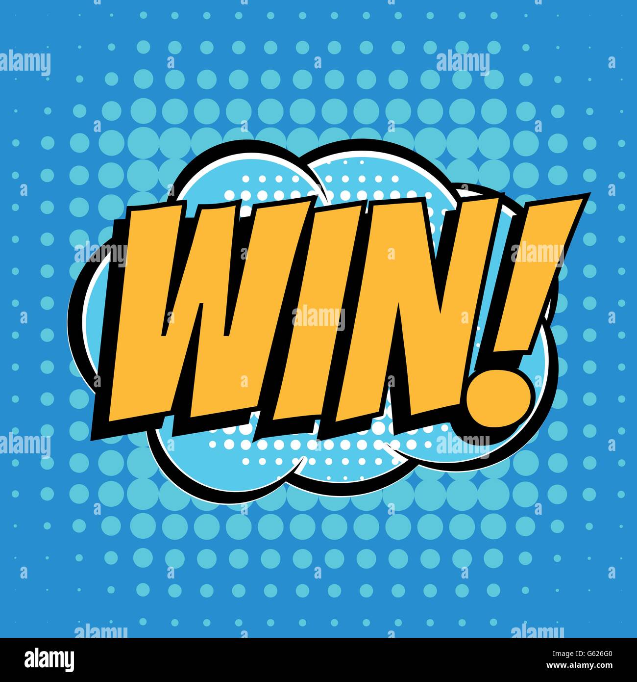 Win comic book bubble text retro style Stock Vector Image & Art - Alamy