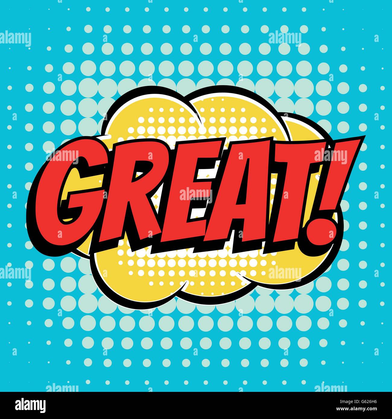 Great comic book bubble text retro style Stock Vector Image & Art - Alamy