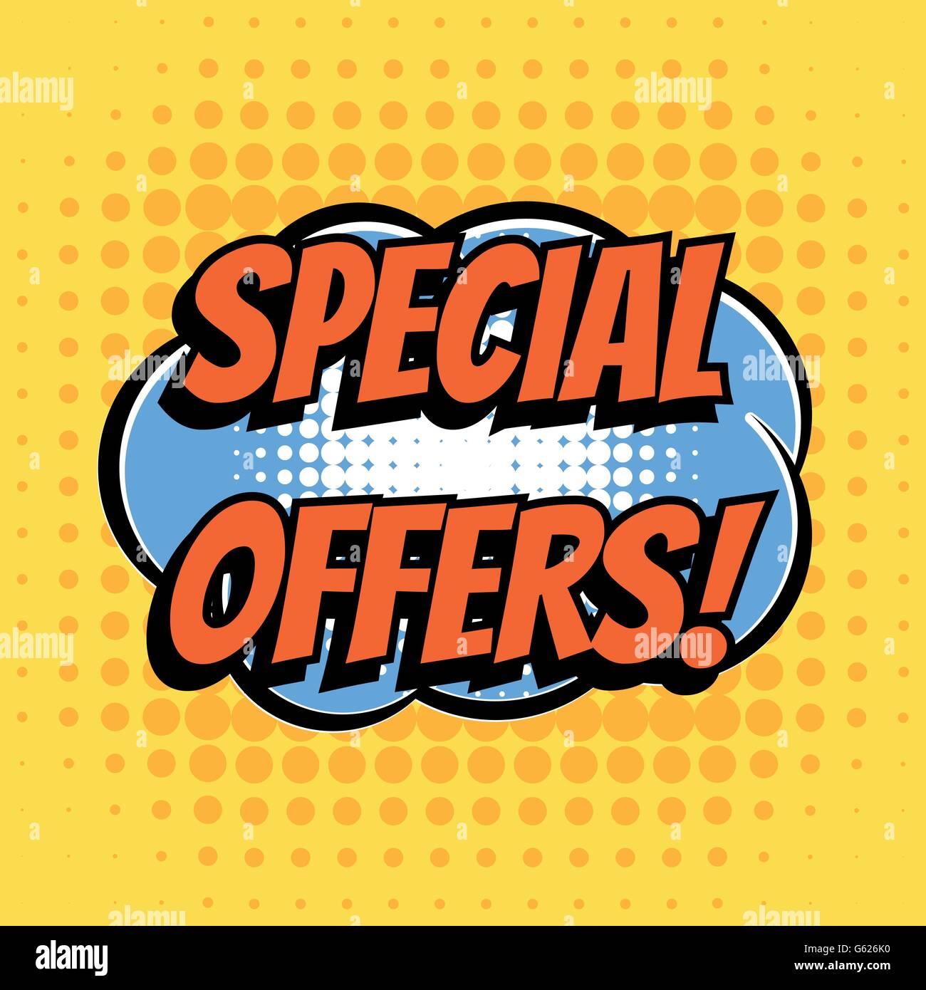 Special offer comic book bubble text retro style Stock Vector Image ...