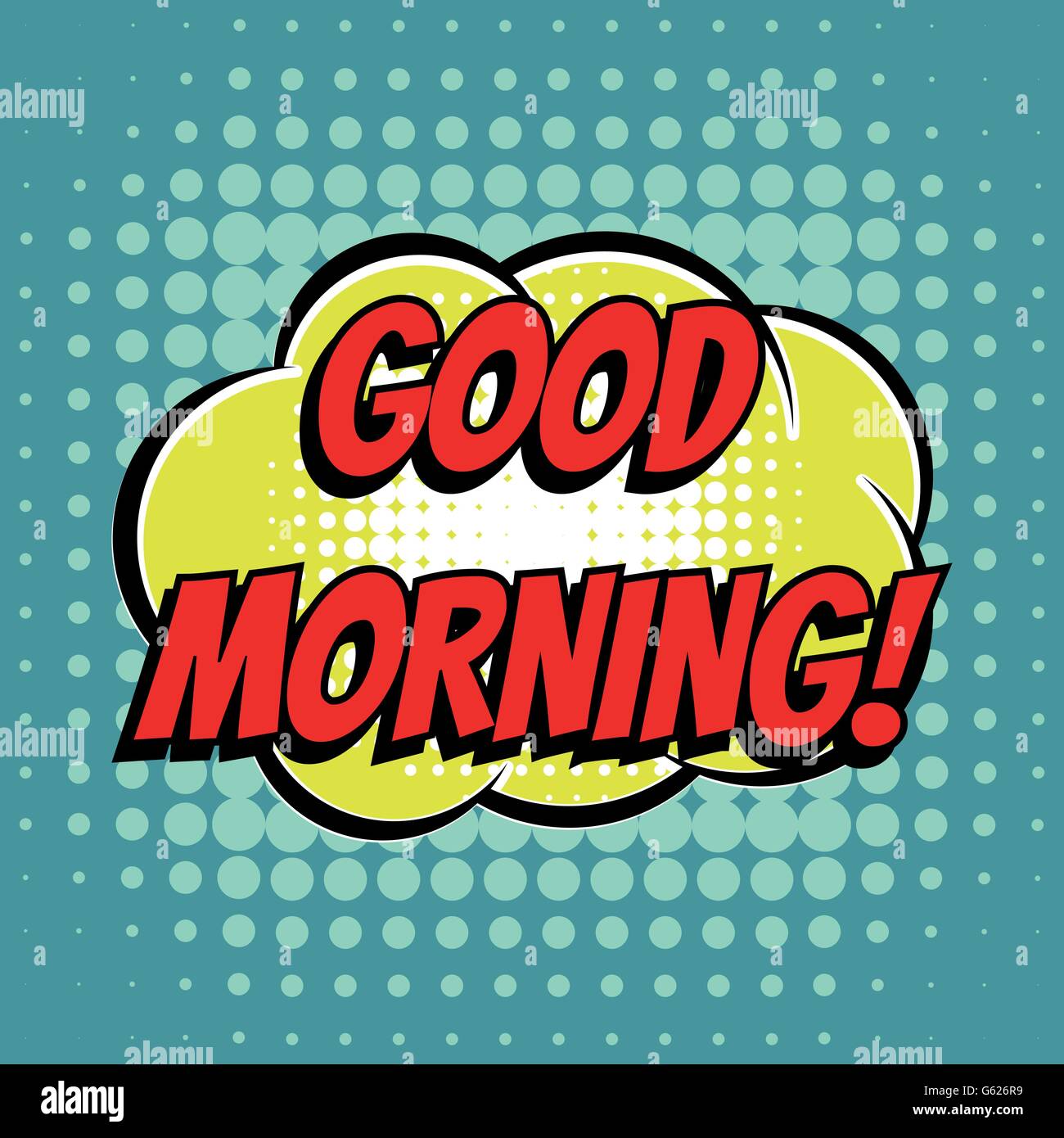 Good morning comic book bubble text retro style Stock Vector Image ...
