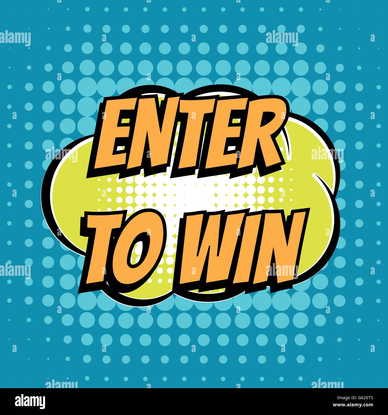 Win comic bubble cartoon game Stock Vector Images - Alamy