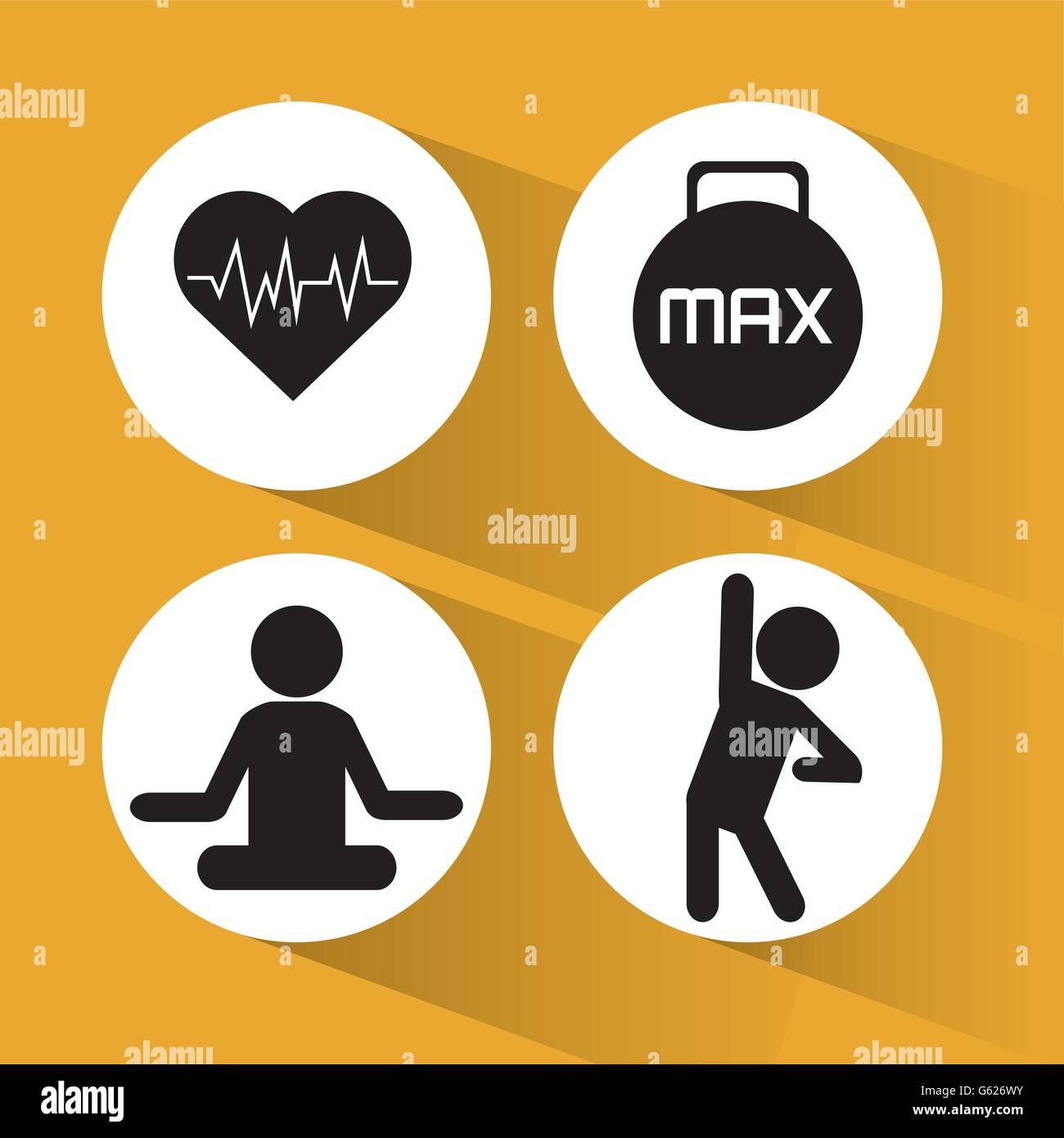 Gym and fitness icons design Stock Vector Image & Art - Alamy