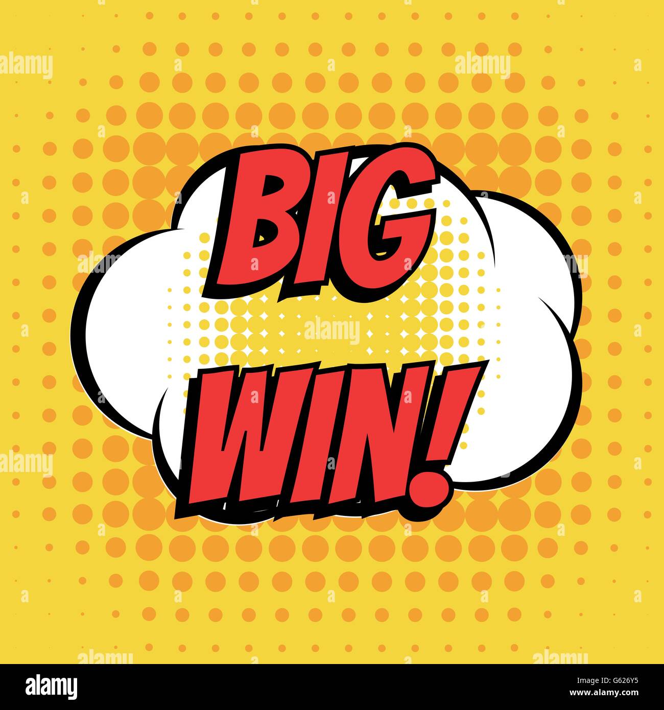 Win comic bubble cartoon game Stock Vector Images - Alamy