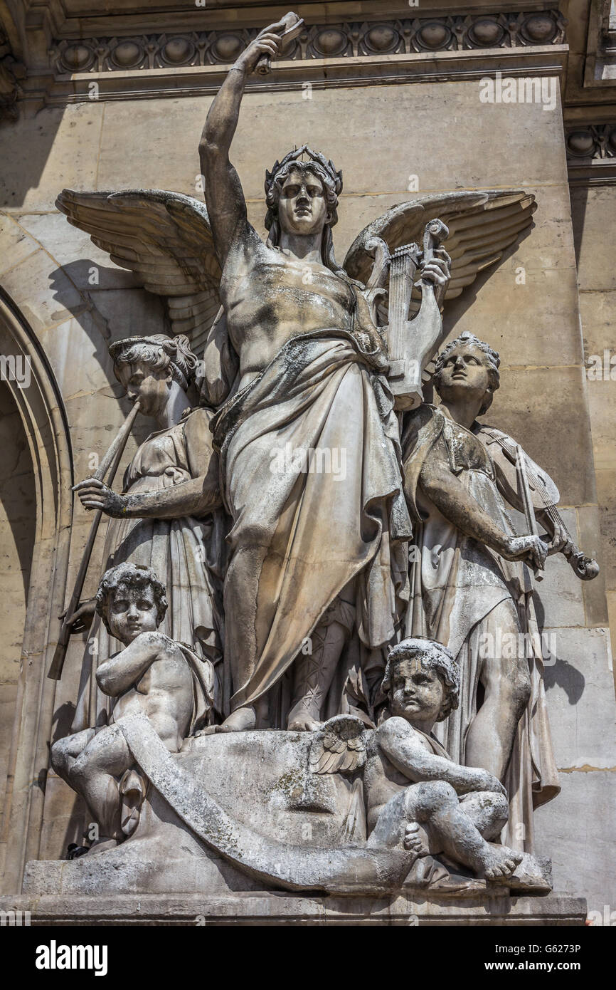 Statue in Paris Opera Stock Photo - Alamy