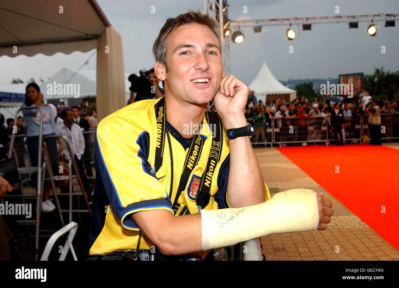 Photographer James Whatling who had his plaster cast signed by actress ...