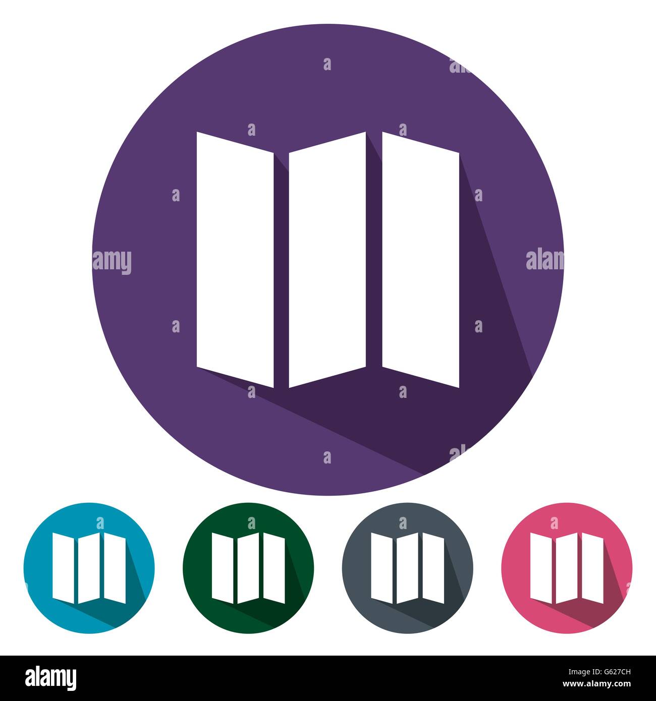 folded road map Stock Vector Image & Art - Alamy