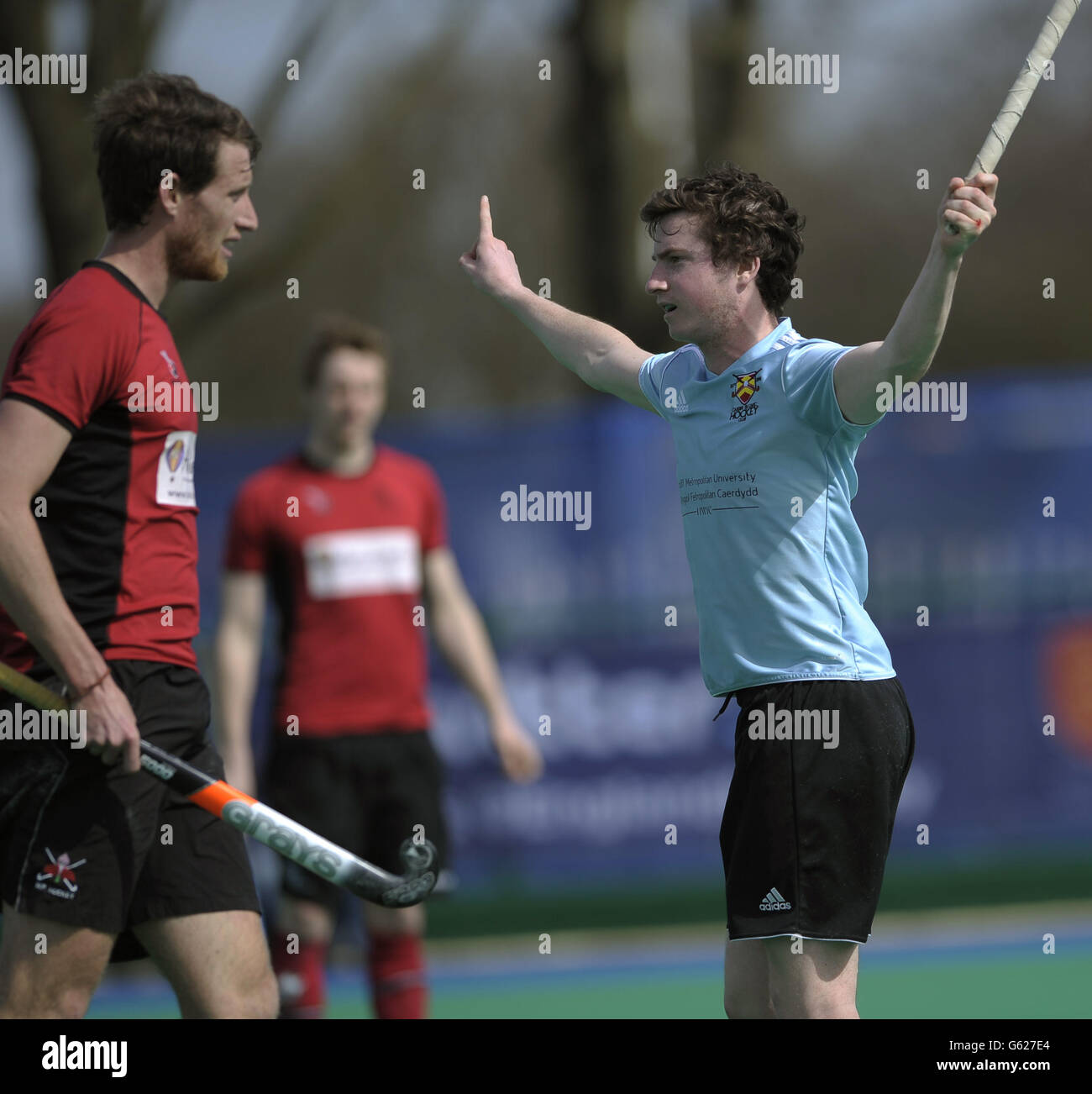 Cardiff UWIC's Rich Howson celebrates scoring the equalising goal ...