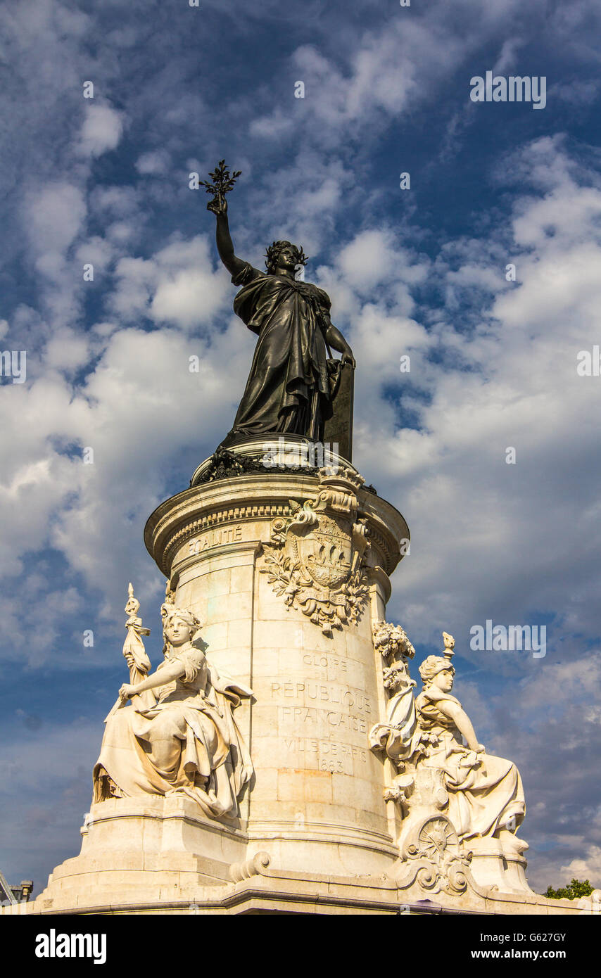 Republique square in Paris Stock Photo - Alamy