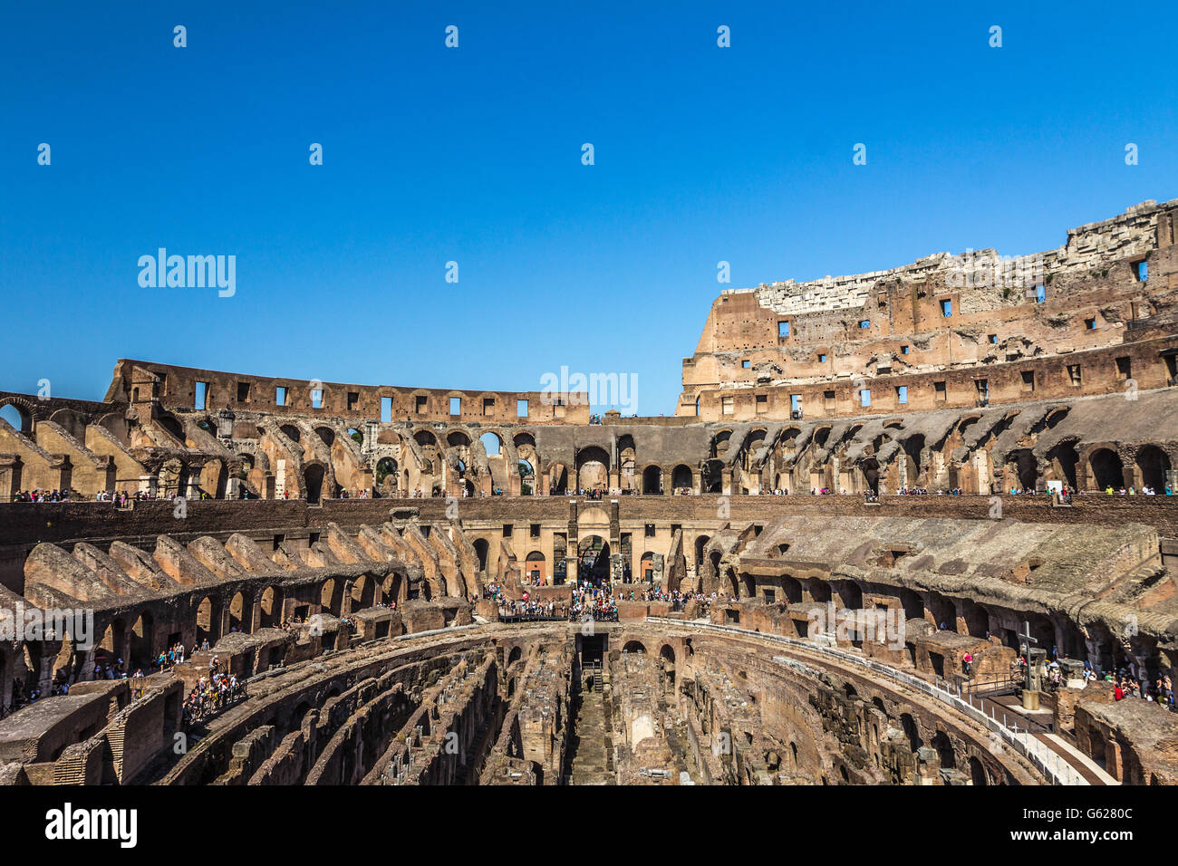 Inside the Colloseum in Rome Italy Stock Photo - Alamy