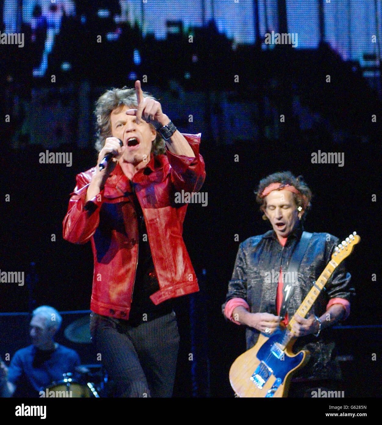 Red stage jacket mick hi-res stock photography and images - Alamy