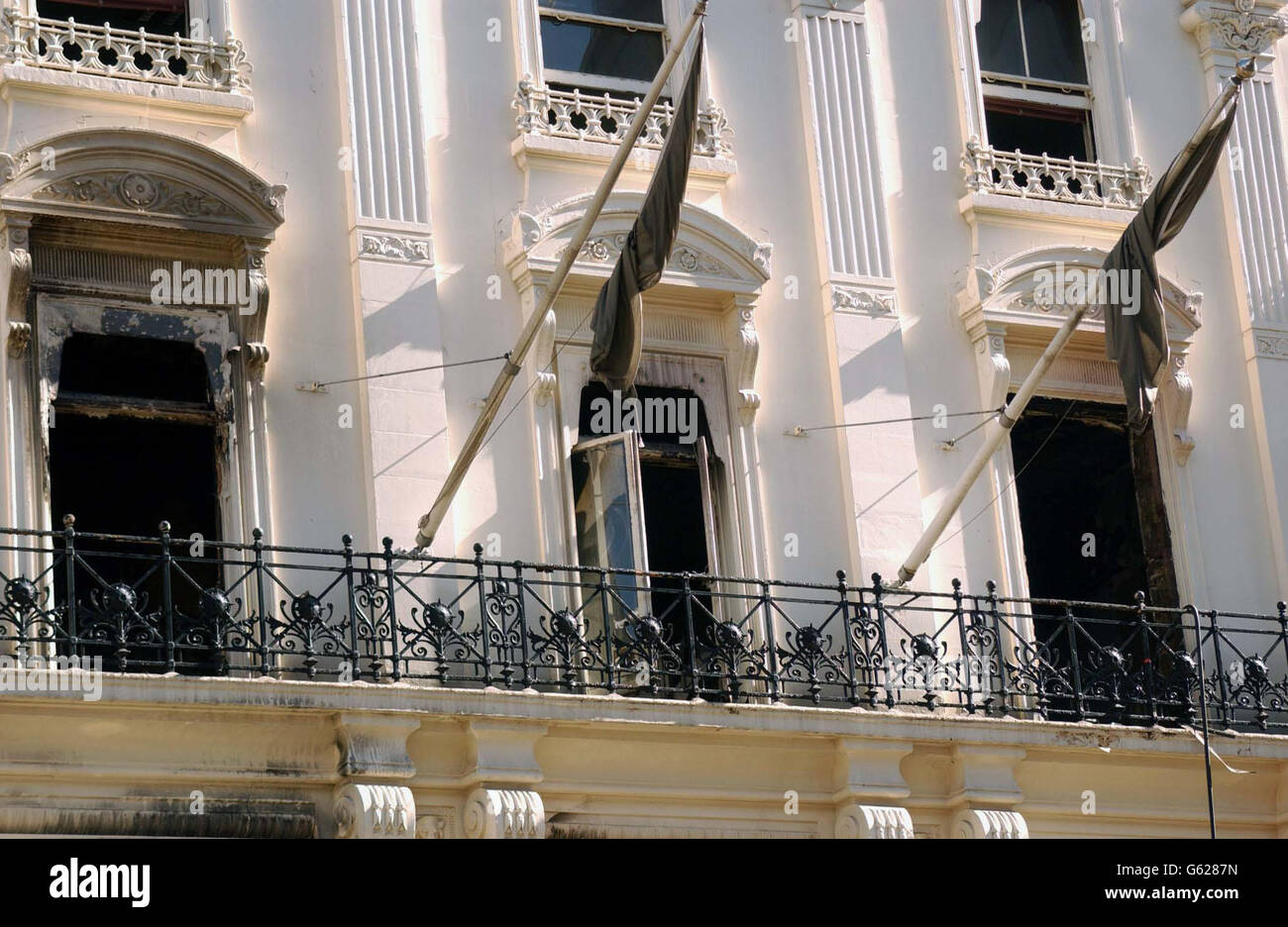 Aftermath fire near theatre royal in haymarket in london hi-res stock ...