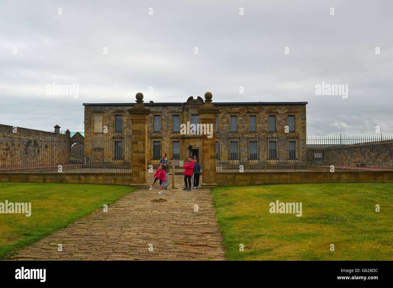 Cholmley House or Whitby Hall, banqueting house, Whitby Abbey Stock ...