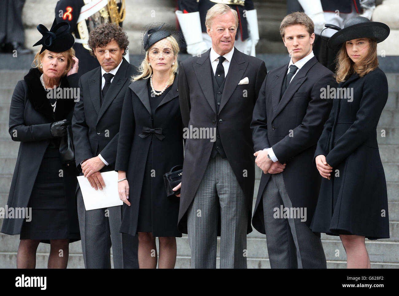 Member of the Thatcher family (left to right) Carol Thatcher with ...