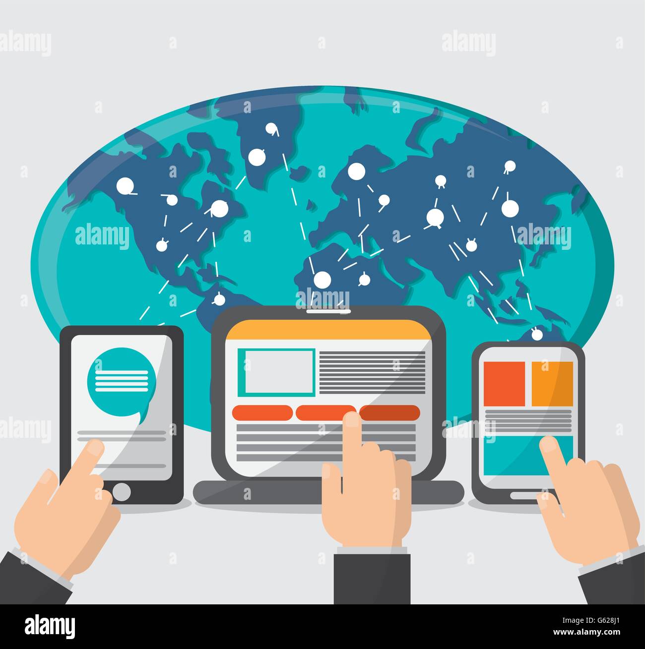Social network design Stock Vector Image & Art - Alamy