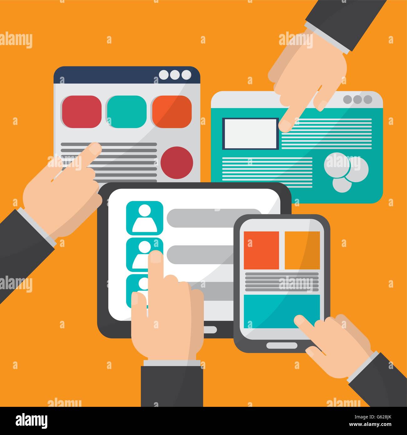 Social network design Stock Vector Image & Art - Alamy