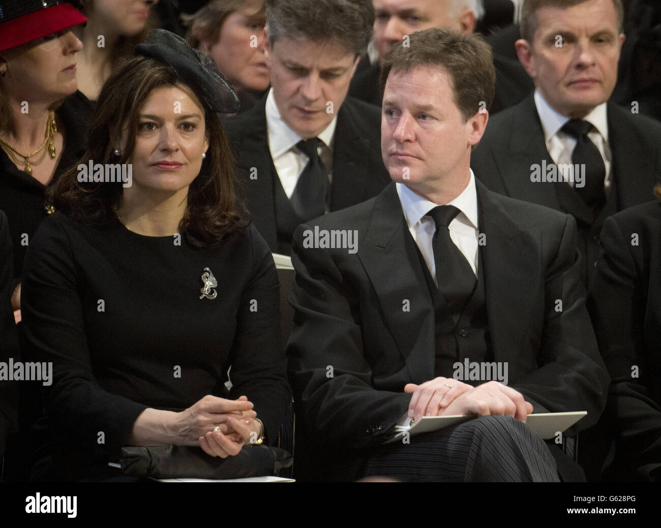 Nick Clegg and wife Miriam in the congregation at St Paul's Cathedral ...
